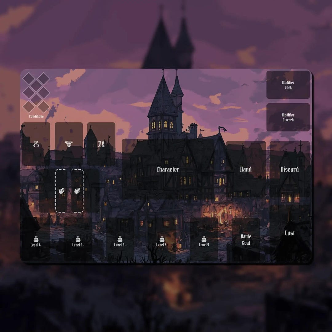 Gloomhaven Character Neoprene Playmat, Town, 18 X 12 450 X 300 Mm ...