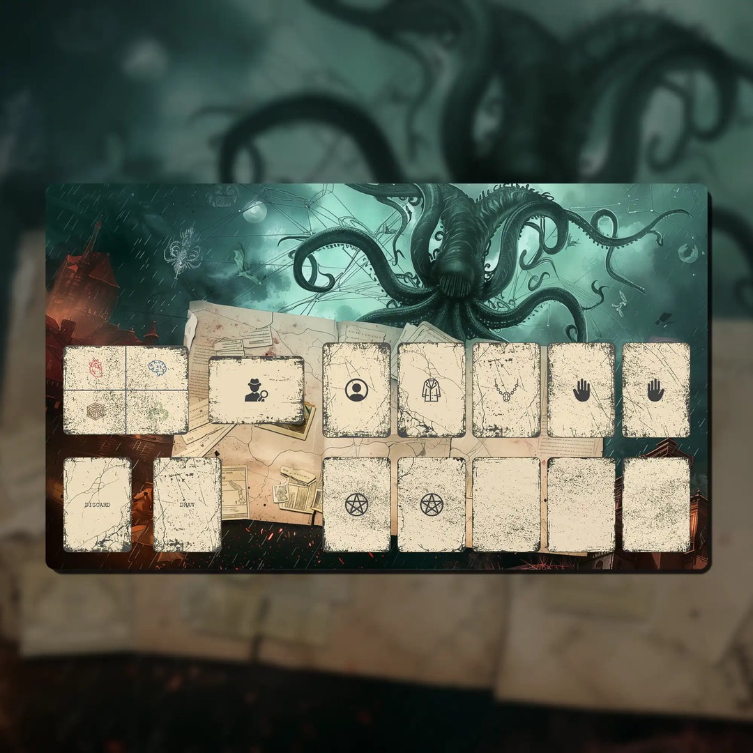 Arkham Investigator Dashboard Tentacles, Encounter Area, Arkham Horror Card Game, Neoprene ...