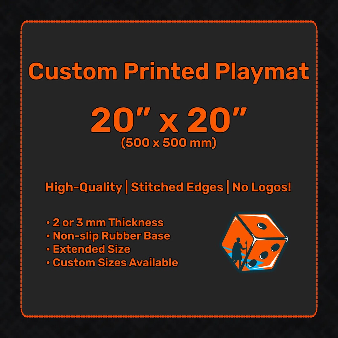 Custom Playmat 20 X 20 500 X 500 Mm, Use Your Own Art, Tabletop Playmat ...
