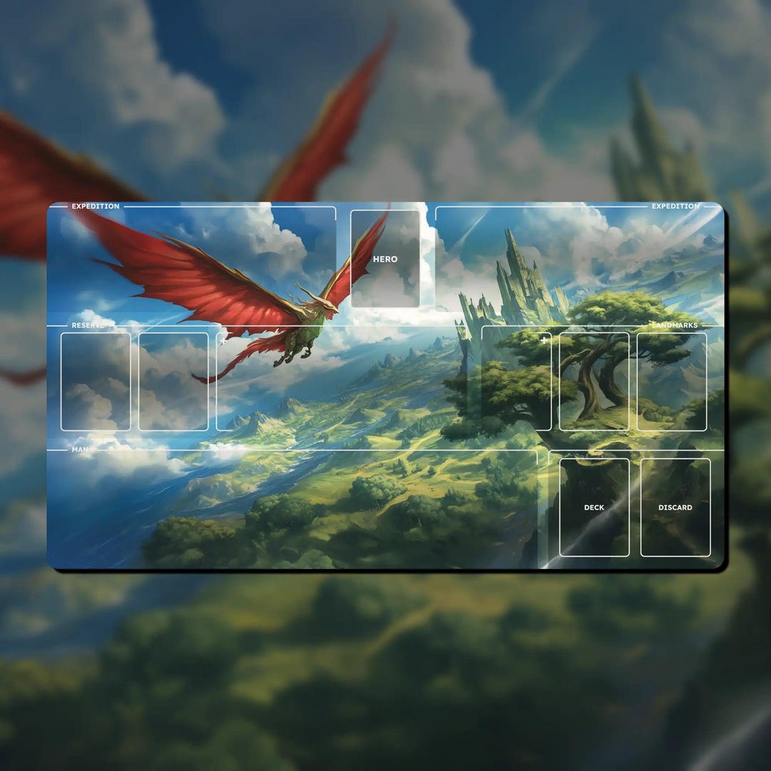 Single-player Playmat, Dragon's Ascent, 24 X 13 600 X 325 Mm, Fan ...