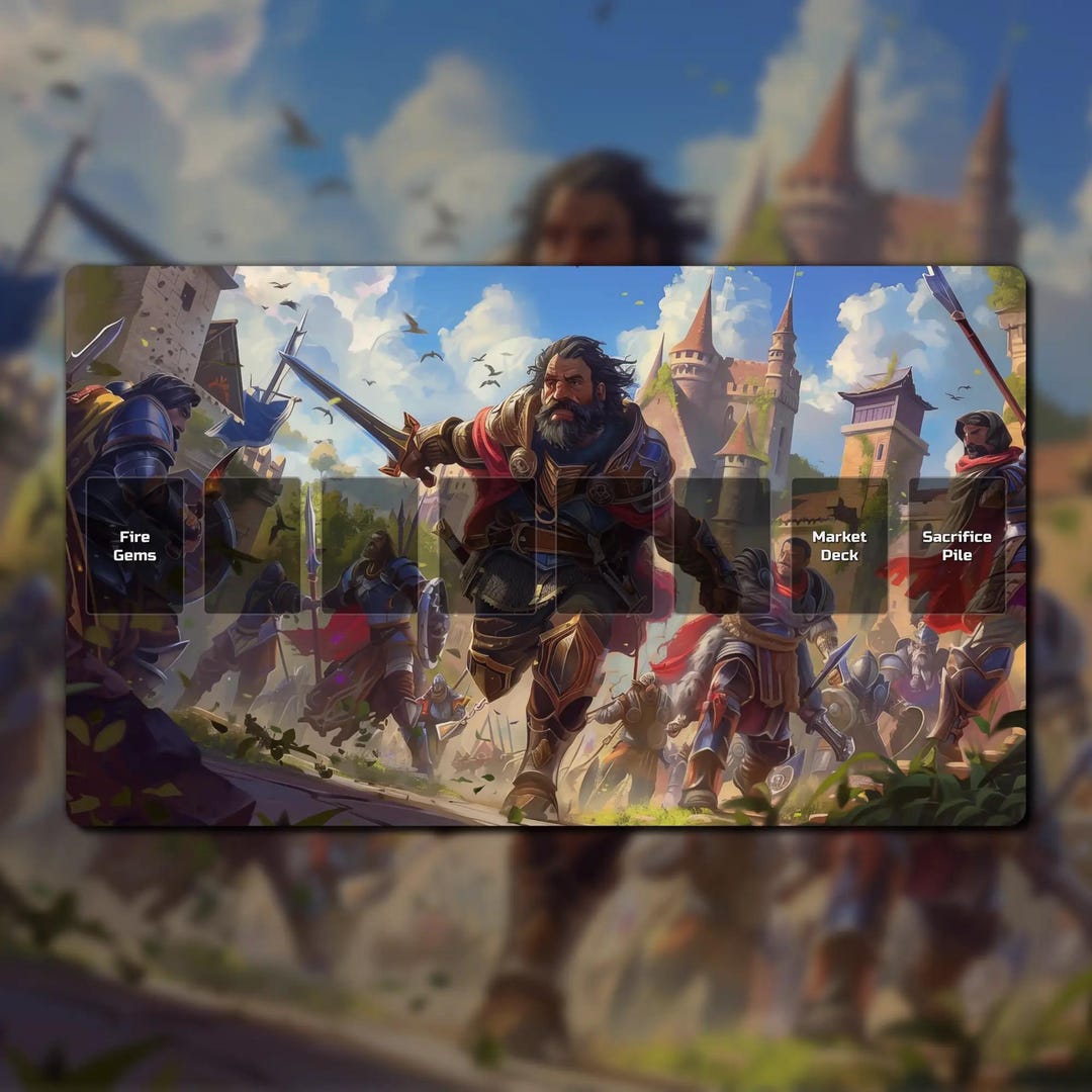 Hero Realms Playmat, 24" X 14" (600 X 350 Mm), Compatible Neoprene ...