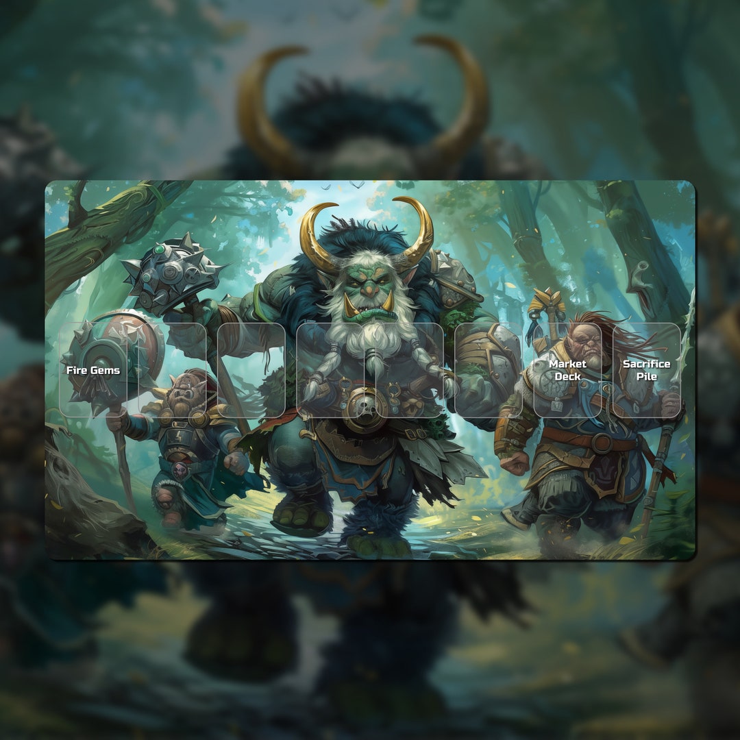 Hero Realms Playmat Orcs, Inspired by Hero Realms, Card Zones, Playmat ...