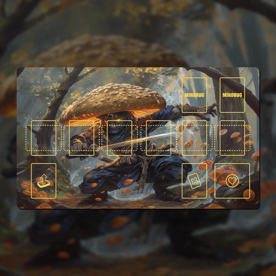 Mindbug Single-player Playmat, Shiitake Shinobi, 24 X 14 600 X 350 Mm ...