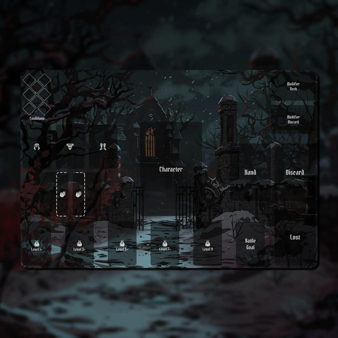 Gloomhaven: Jaws of the Lion Character Neoprene Playmat, Church, 18 X ...