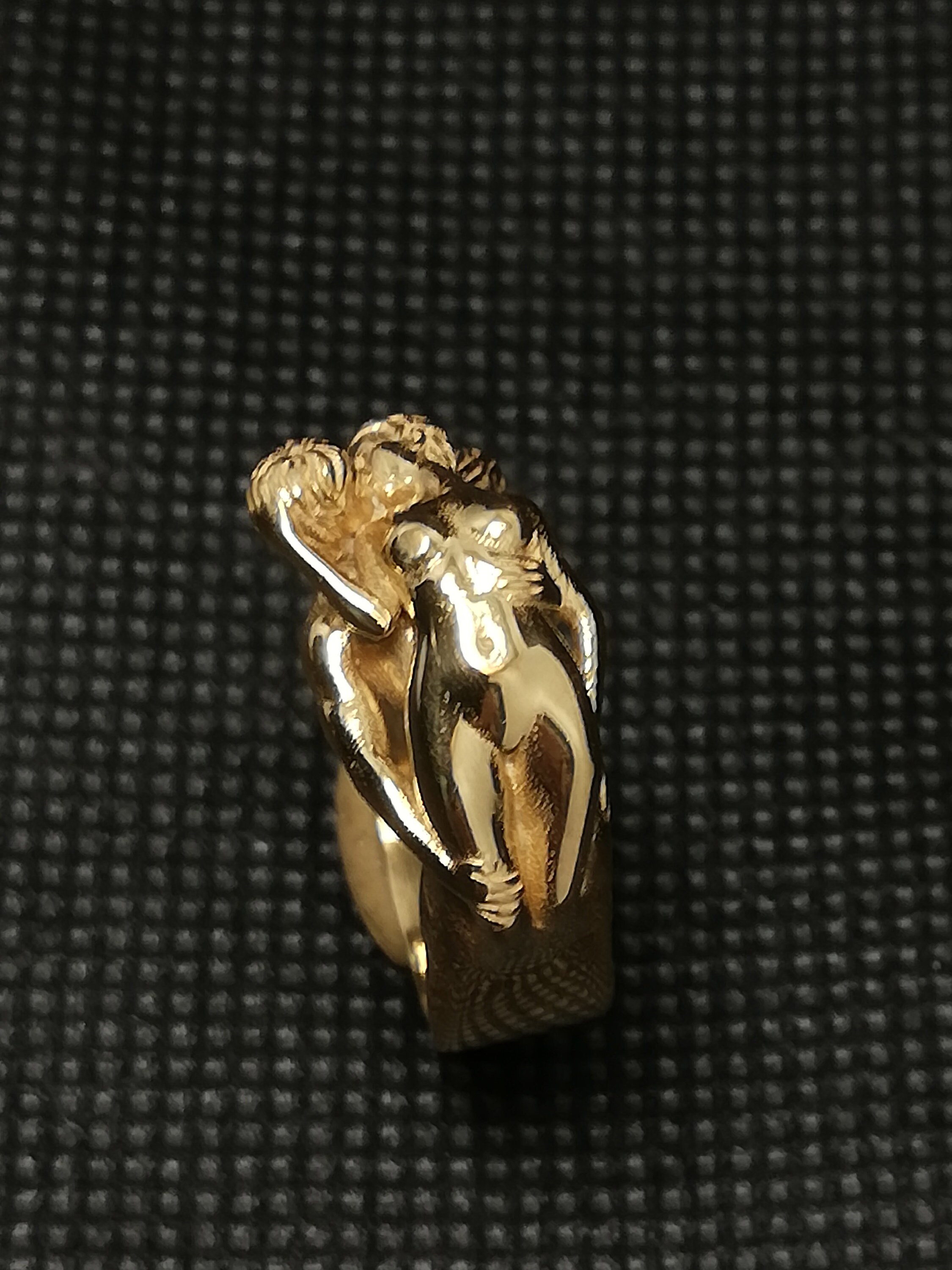 Nude Couple Kissing Ring, Silver 925, Sexual Ring, Sex and Romance ...