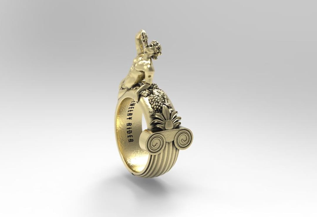 God Dionysus Ring, Greek Mythology, God of the Grape-harvest, Bacchus ...