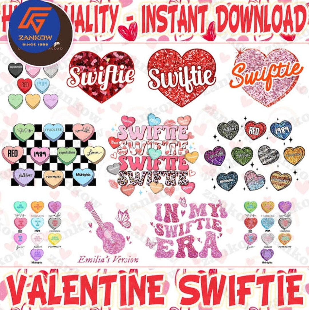 10 Taylor Valentine PNG for Sublimation, in My Valentine Era PNG ...