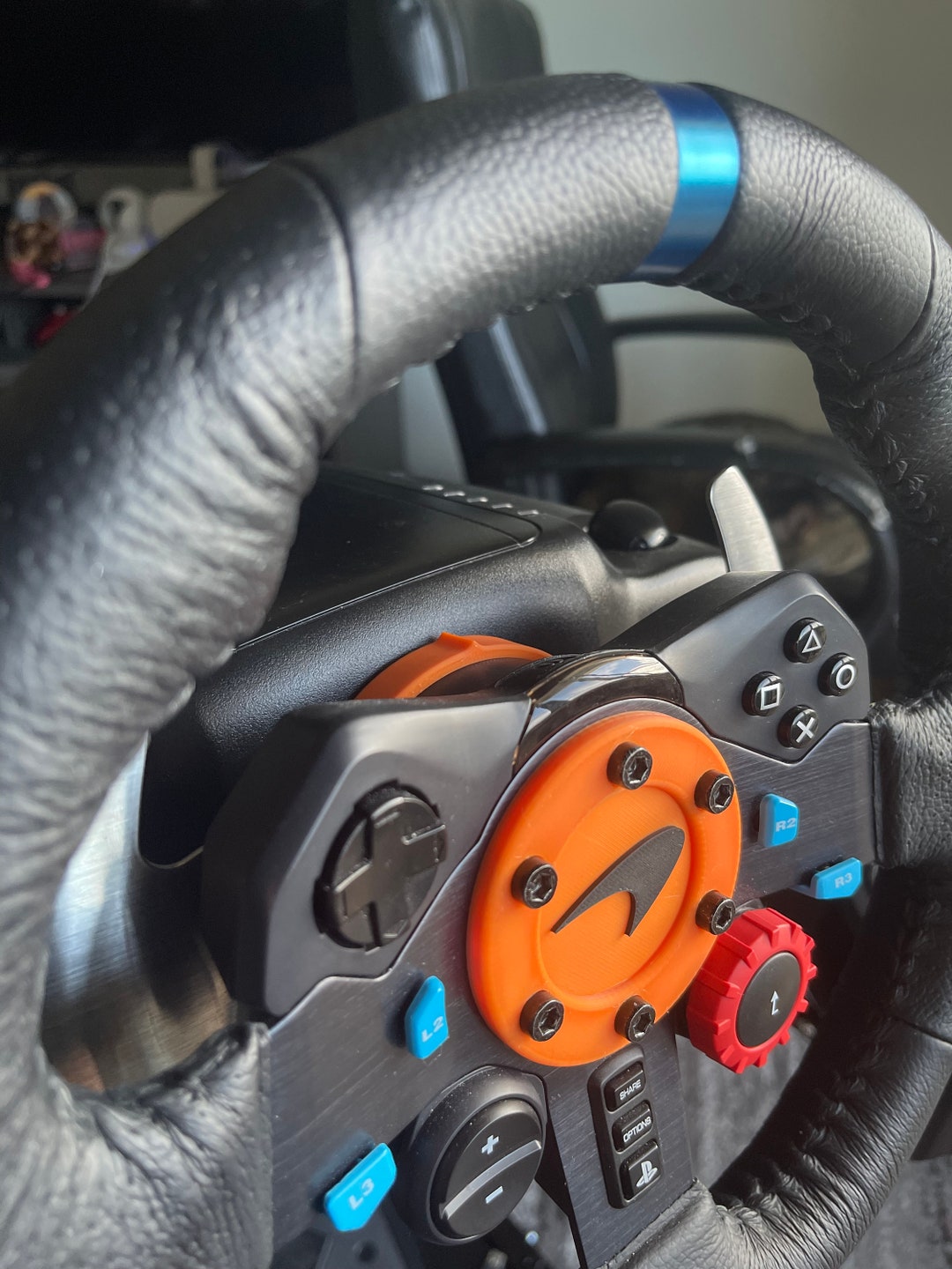 Logo Center Cap & Magnetic Paddle Shifter Mod Bundle for Logitech G29 ...
