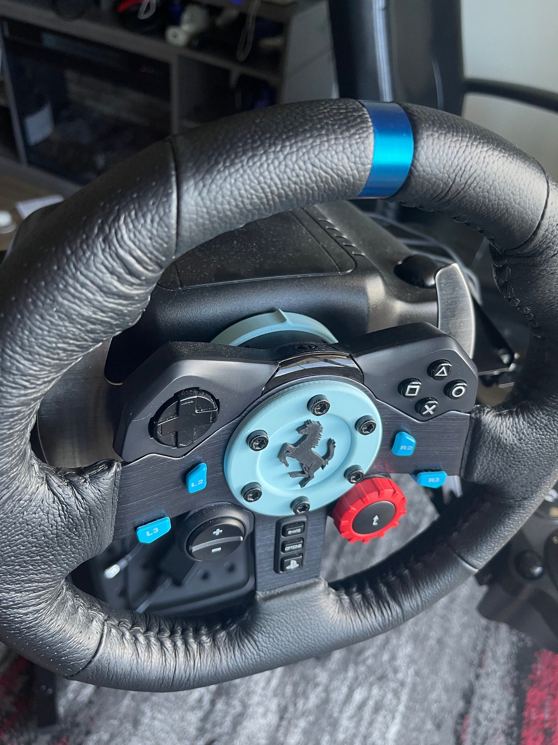 Logo Center Cap & Magnetic Paddle Shifter Mod Bundle for Logitech G29 ...