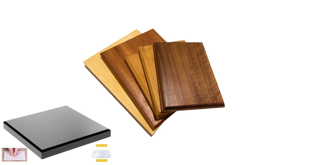 Solid Wood Wall Display Plaque: Unfinished or Waxed Finish, Keyhole ...