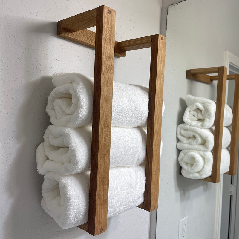 Wood Towel Rack - Etsy