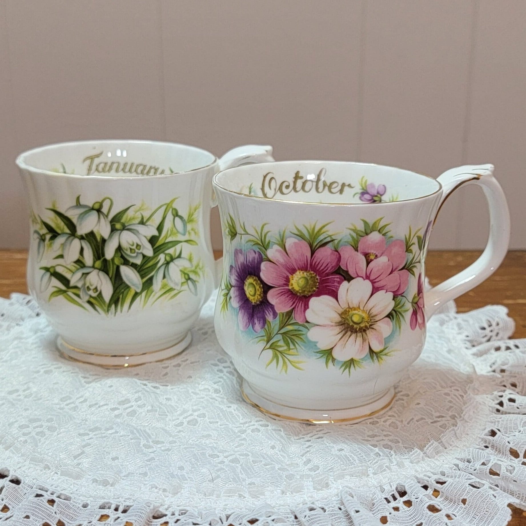 Royal Albert, Flower of the Month Series Mug, October, Cosmos Flower ...