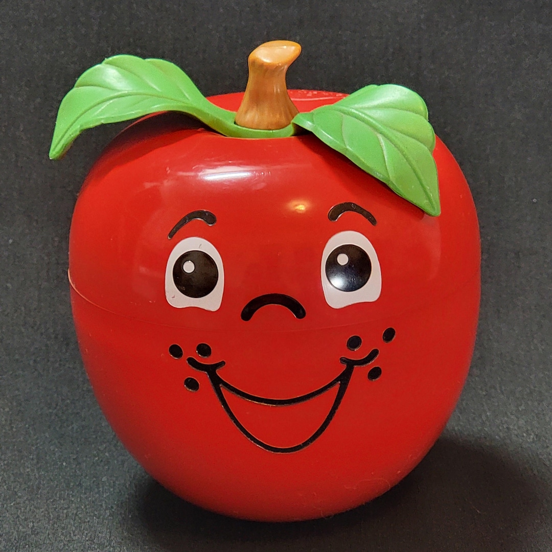 Vintage 1972 Fisher Price Happy Apple, Roly Poly Musical Chime Toy - Etsy