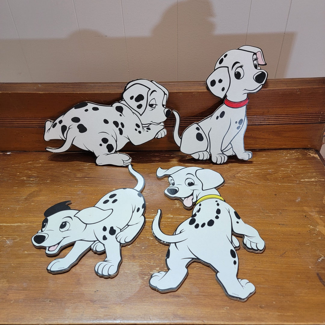 Rare Walt Disney, 101 Dalmatians Set of 4 Cardboard Cutouts, Playing ...