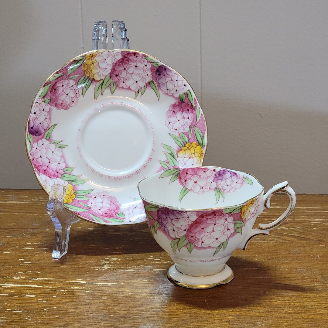 Royal Albert 1935 Crown China, Pink and Yellow candytuft Tea Cup and ...