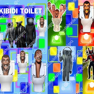 Skibidi Toilet PNG and SVG File for 20oz Skinny Tumbler - Etsy