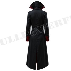 Gothic Vampire Trench Coat for Unisex Victorian Steampunk Cosplay ...