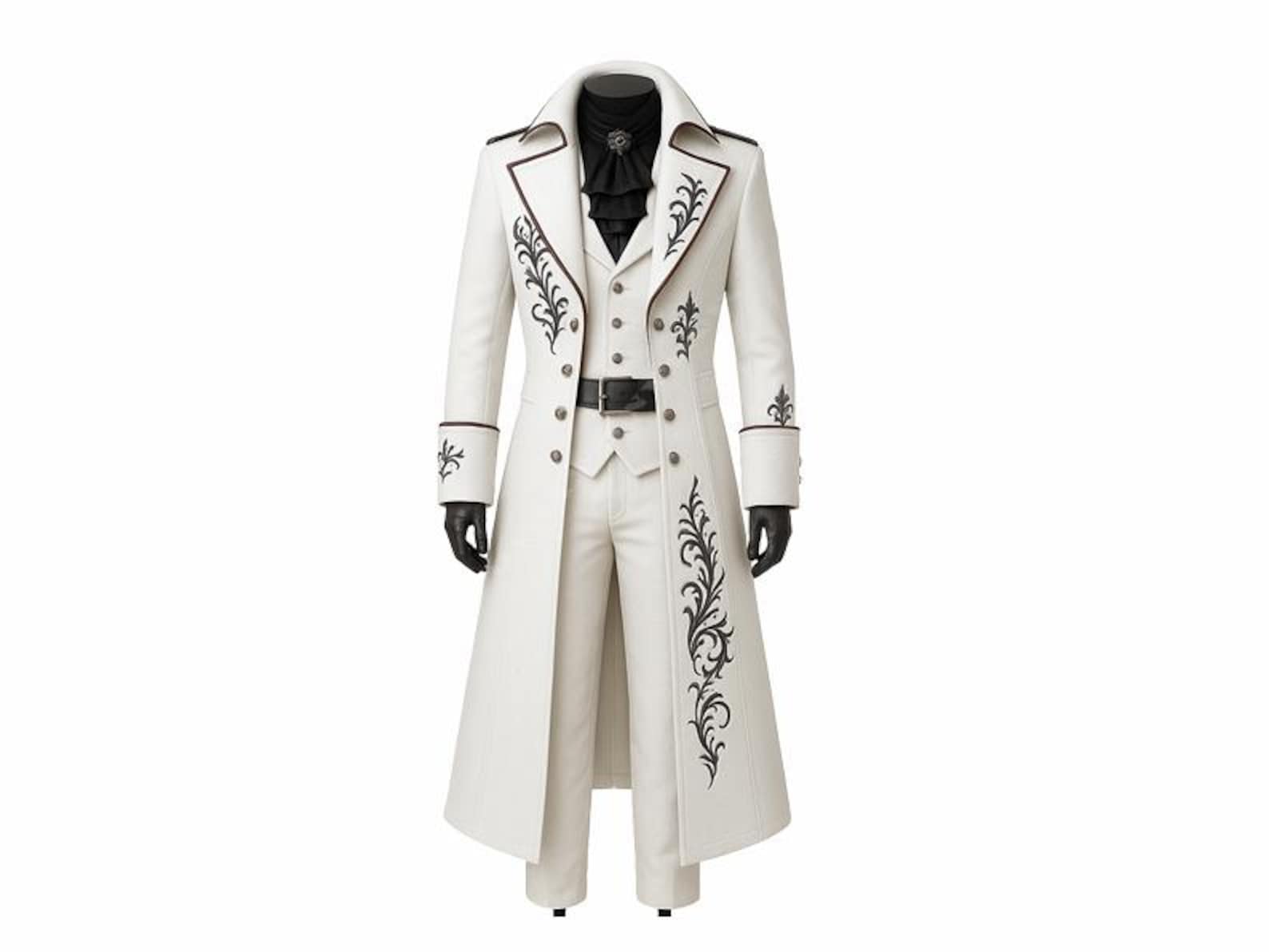 Victorian Gothic Steampunk Embroidered Men’s Suit Coat | Halloween ...