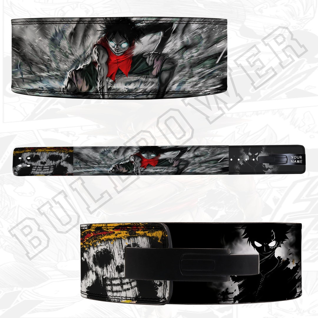 Luffy One Piece Black Anime Powerlifting Lever Belt One - Etsy