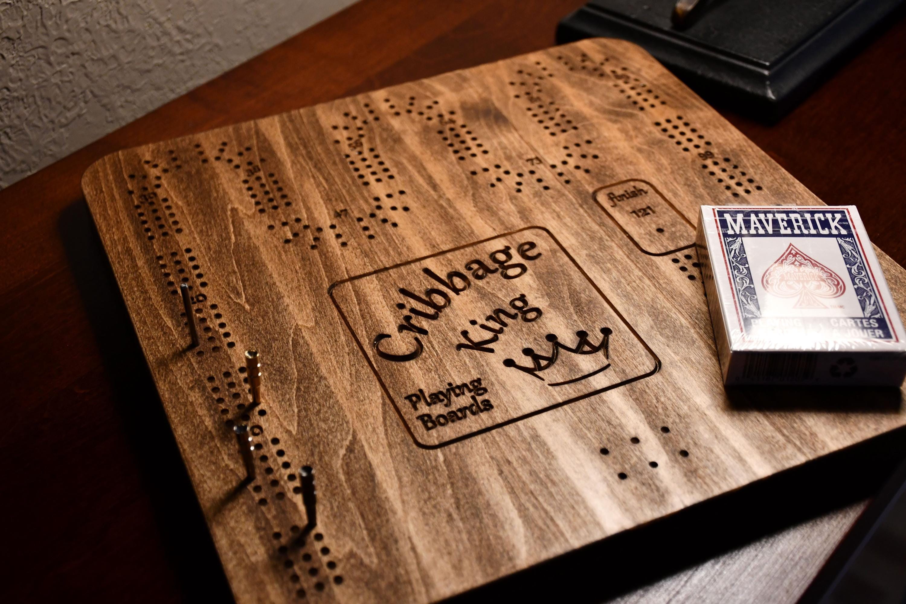 Cribbage Board Set With Cards and Pins, Cribbage Board Game, Cribbage ...