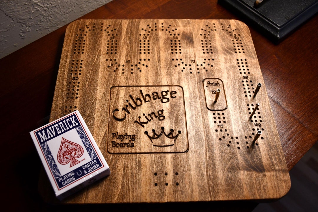 Cribbage Board Set With Cards and Pins, Cribbage Board Game, Cribbage ...