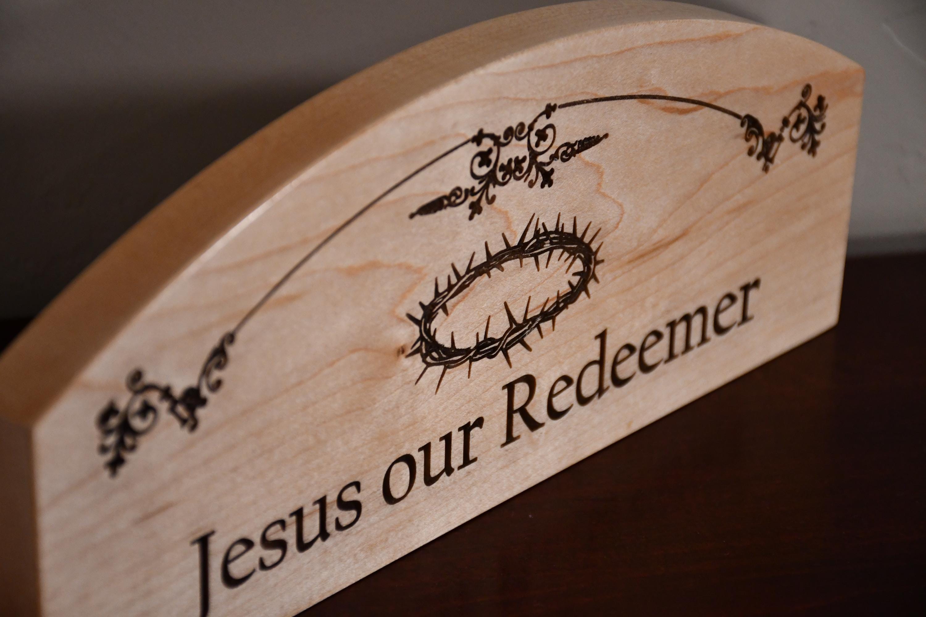 Jesus Our Redeemer, Jesus, Christian Wall Art, Bible Scripture, Wood ...