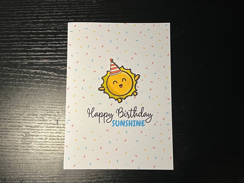 Sunshine Happy Birthday Card - Etsy