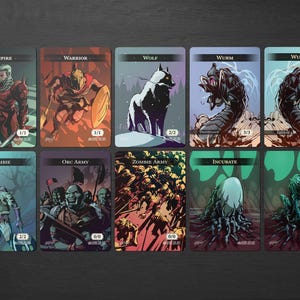 MTG Token Set & Monarch/initiative Coin Bundle - 50 Premium Soft-touch ...