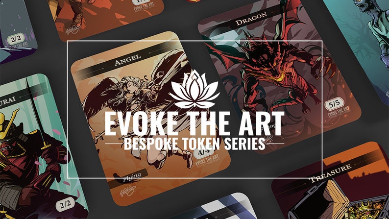 TCG Playmat Premium Evoke the Art Playmat Vivid Token Art Collage ...