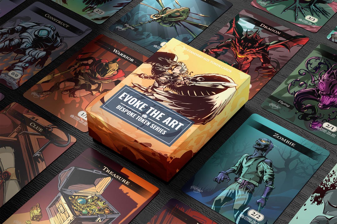 MTG Token Set - 50 Premium Soft-touch Cards From the Evoke the Art ...