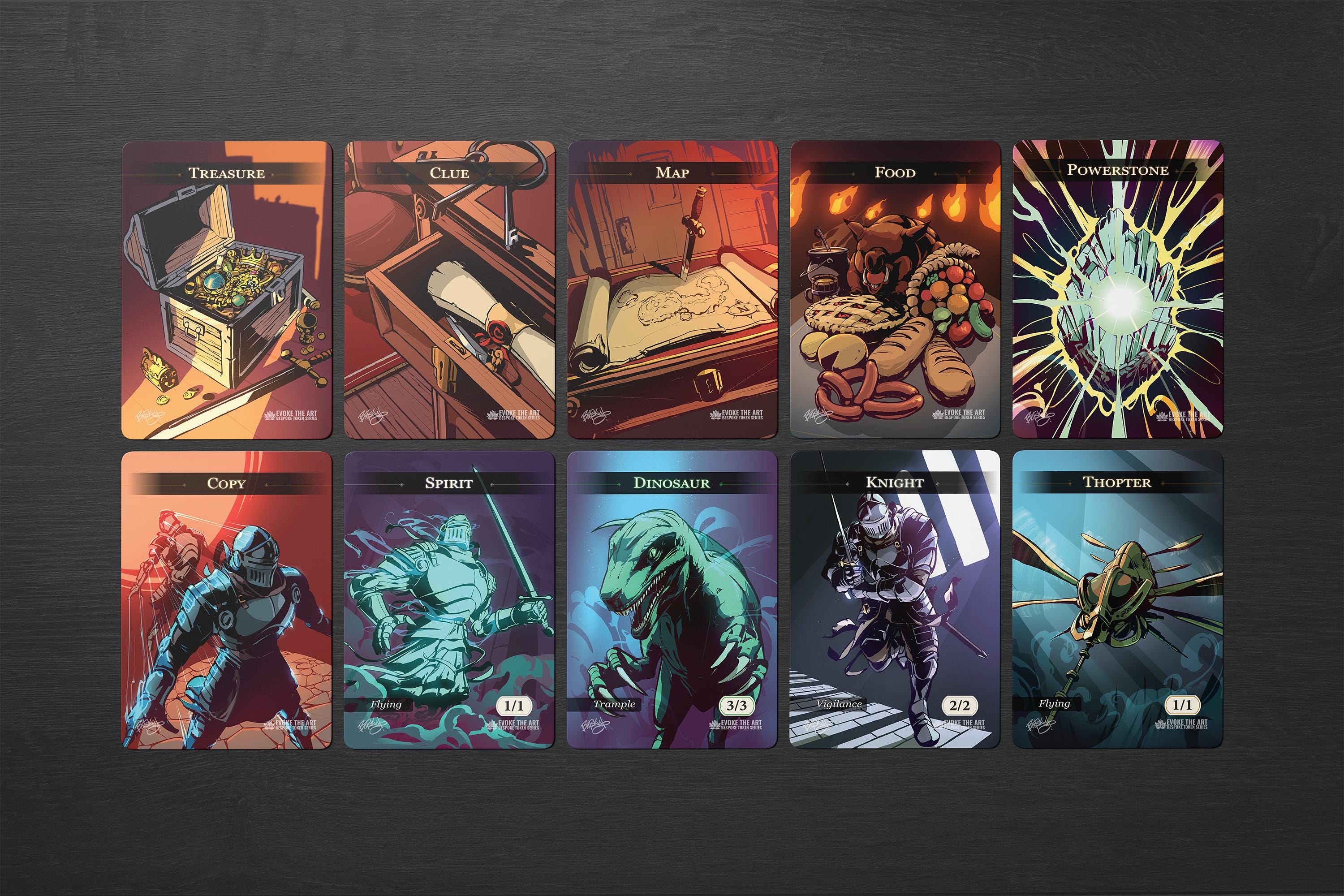 MTG Token Starter Set - 10 Premium Soft-touch Cards - 19 Tokens From ...