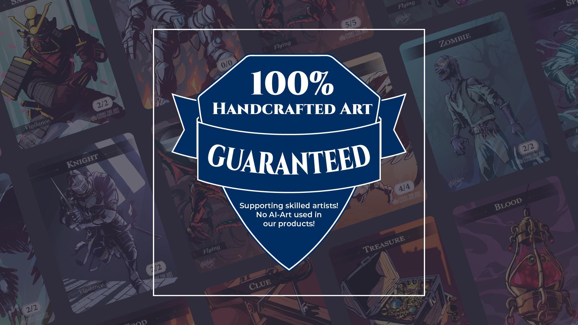 MTG Artificers' Metal Token Set, Double-sided Design With 6 Artifact ...