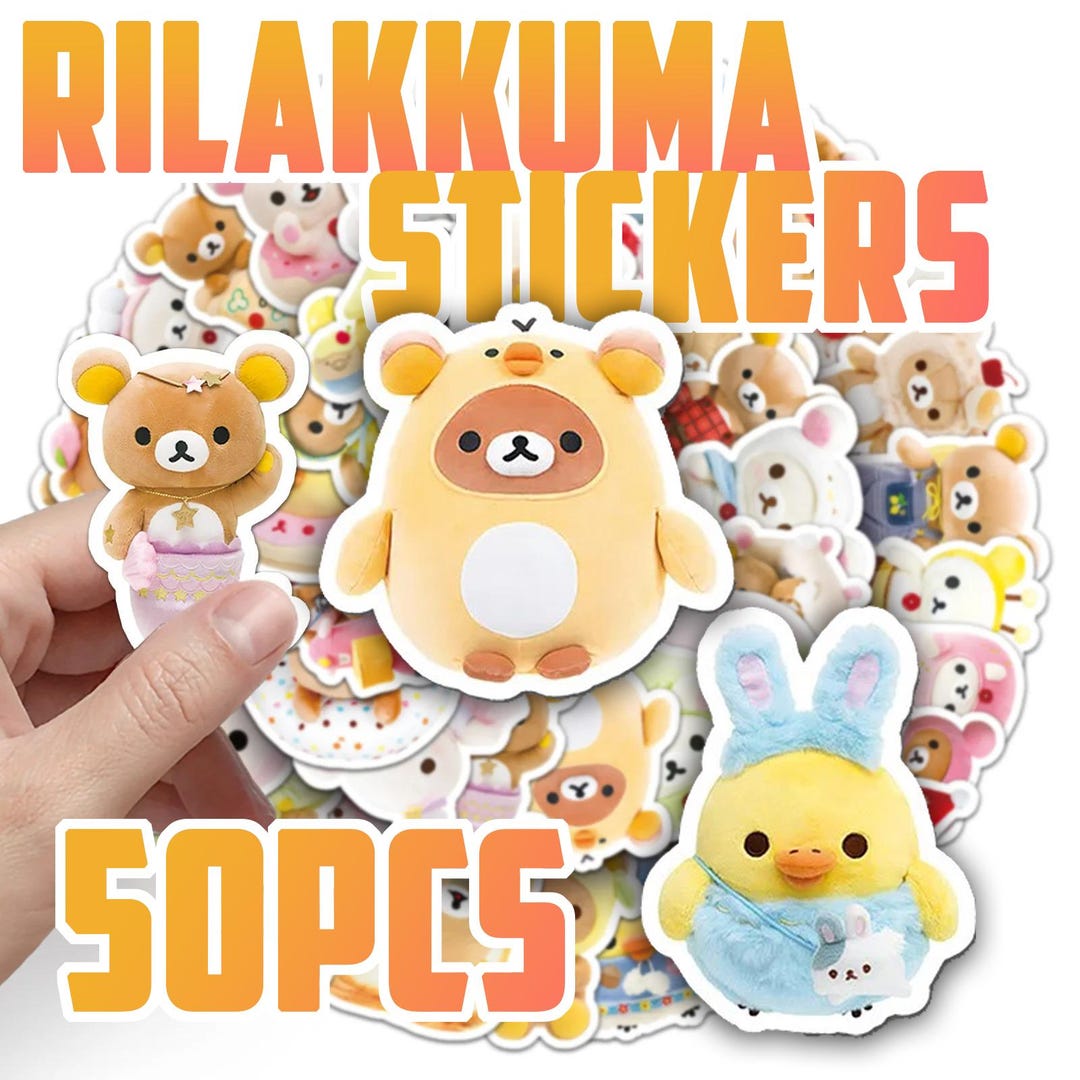 Rilakkuma Stickers Kawaii - Vinyl Stickers - Kawaii Phone Case Decor ...