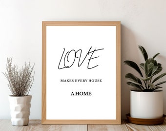Love Makes This House a Home Printable Wall Art - Etsy