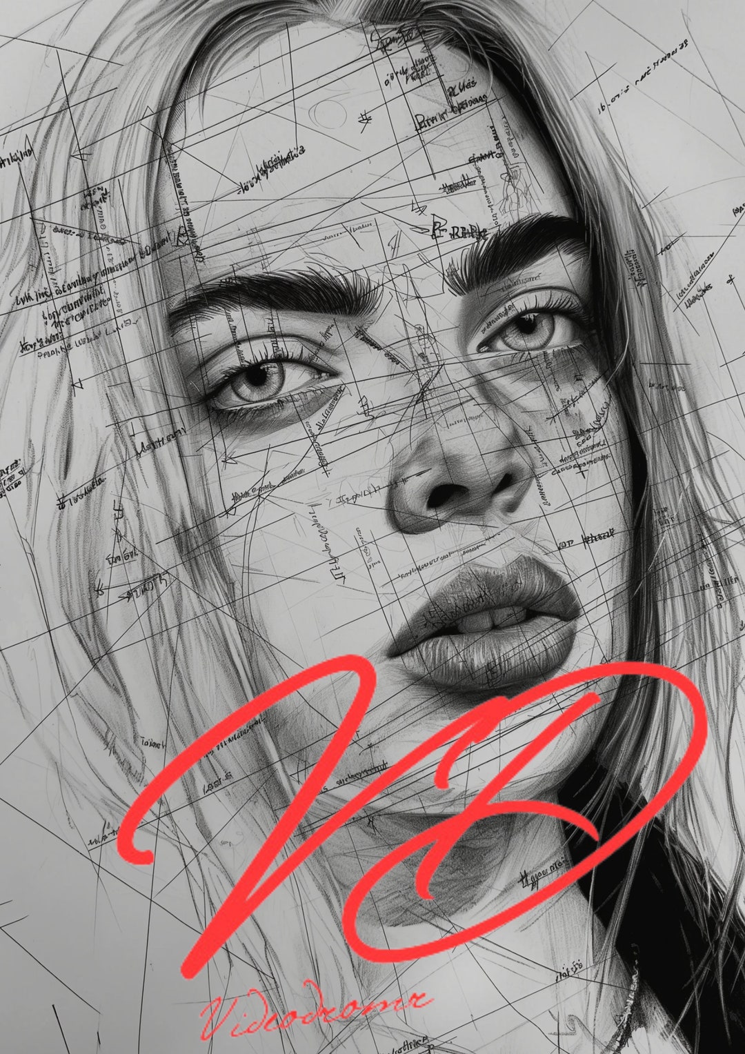 Billie Eilish Sketch Abstract Art Minimalist Digital Download ...