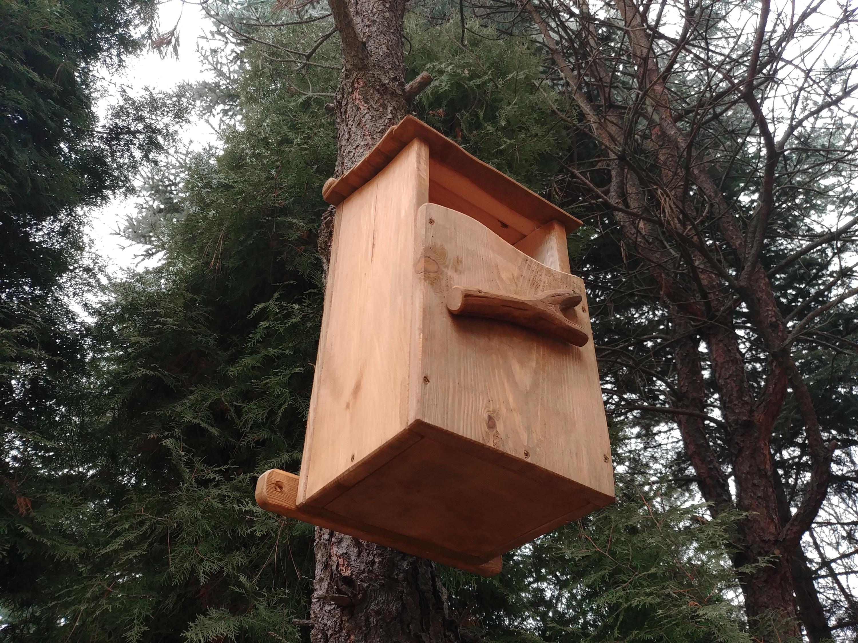 OWL Nest Box | Rustic Wooden Nesting House for Eastern Screech, Tawny ...