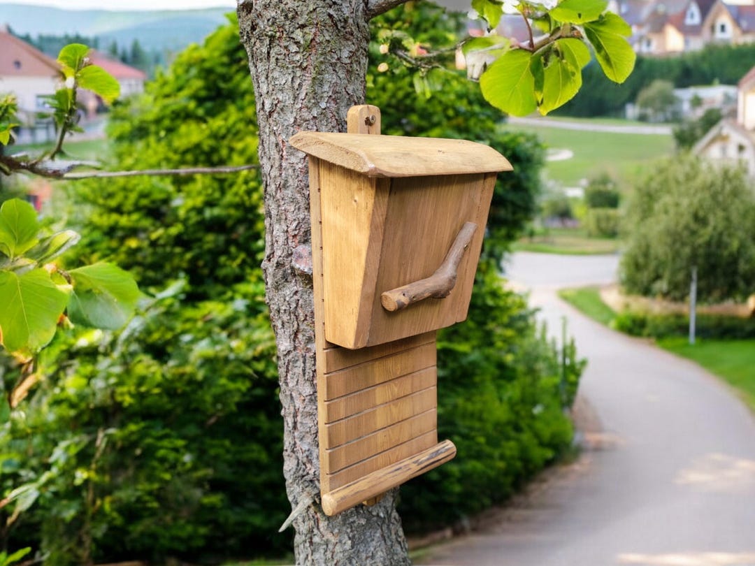 BAT BOX Bat House Handmade From Solid Wood, Wooden Rustic Bat Box ...