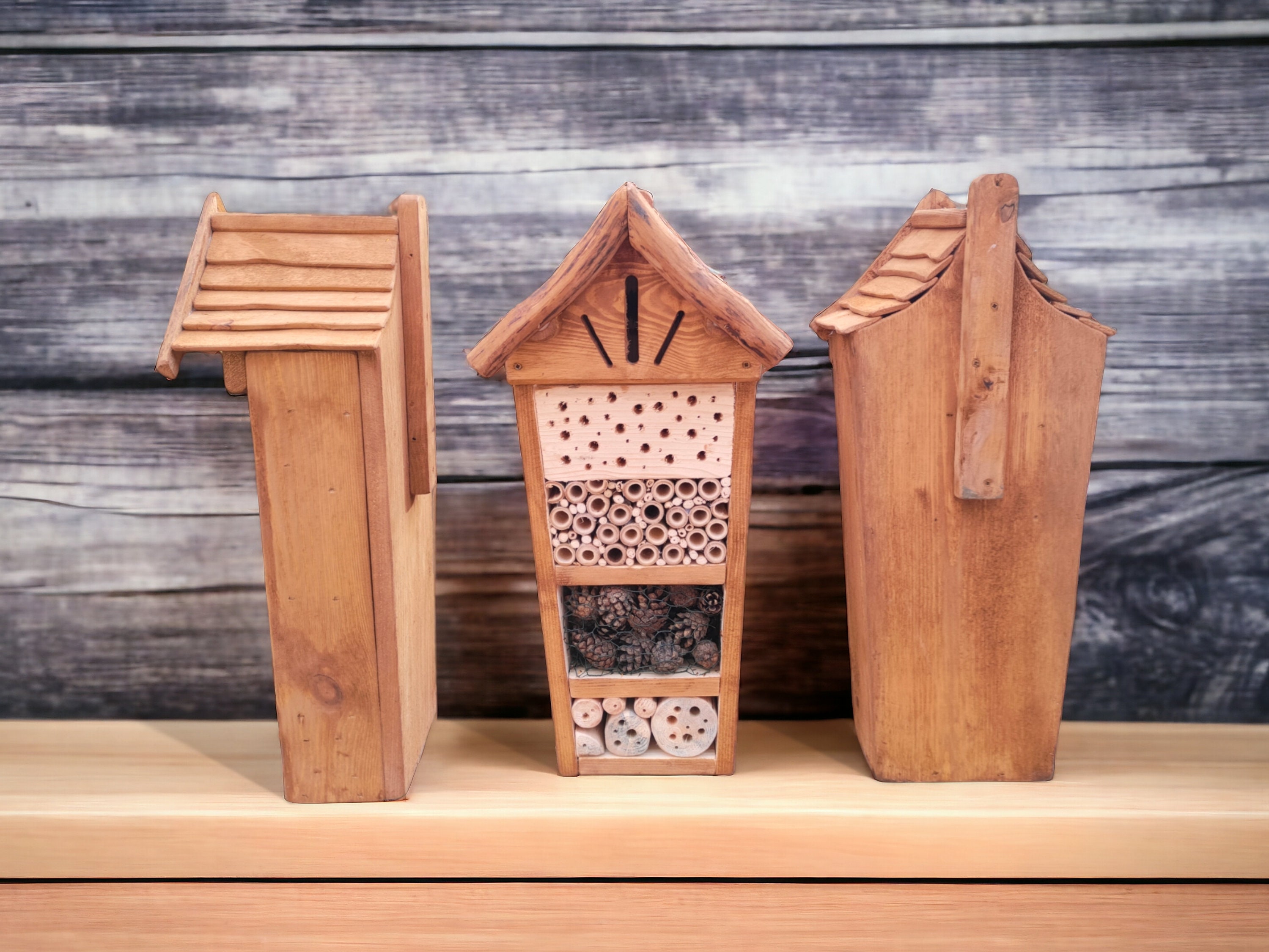 BUG HOUSE Insect Hotel, Butterfly Ladybug House, Mason Bee Large ...