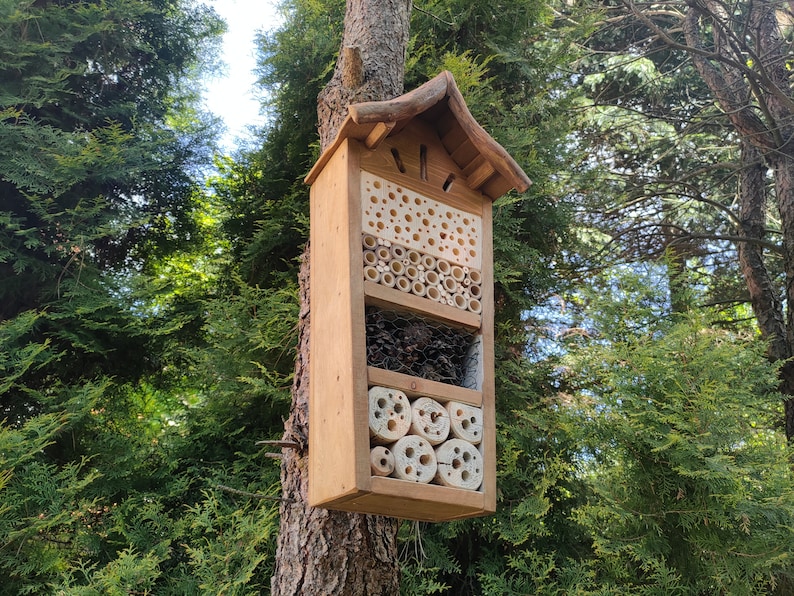 BUG HOUSE Insect Hotel, Butterfly Ladybug House, Mason Bee Large ...