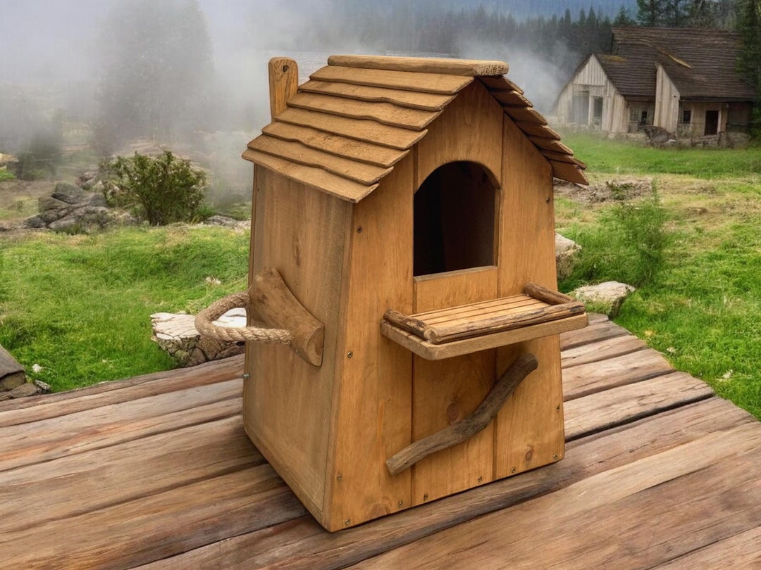 Extra-large Owl House – Wooden Outdoor Nesting Box for Barn, Tawny ...