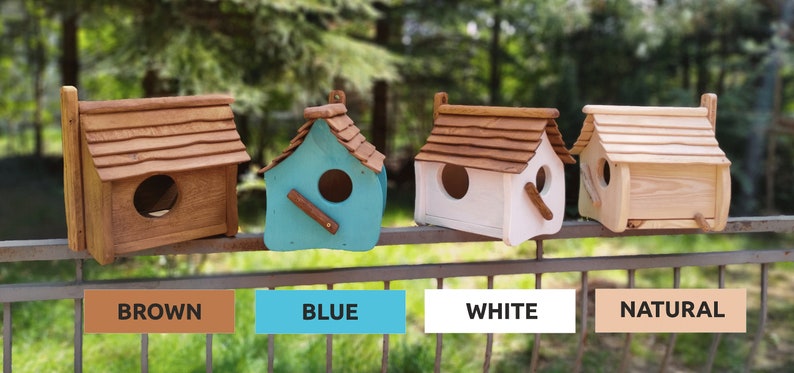 Shabby Chic White SQUIRREL HOUSE Box | Rustic Wooden Shelter for Wild ...