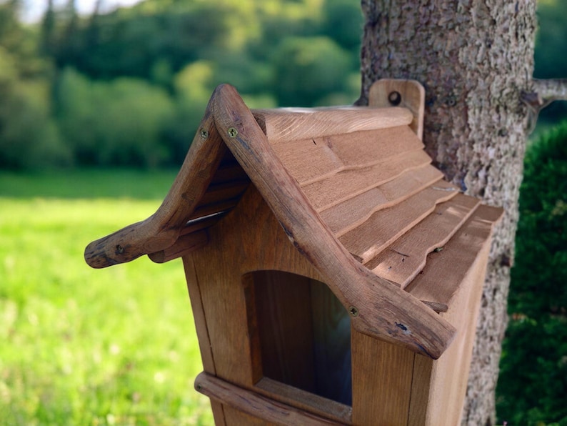 Large Wooden Owl Nest Box – Rustic Outdoor House for Tawny & Screech ...