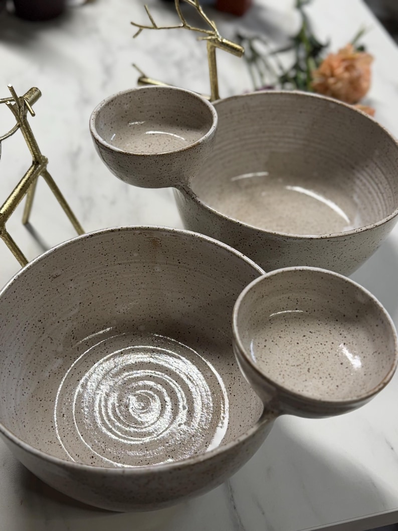 Handmade Ceramic/ Pottery Chip and Dip Bowl/ Queso Bowl Game Day - Etsy