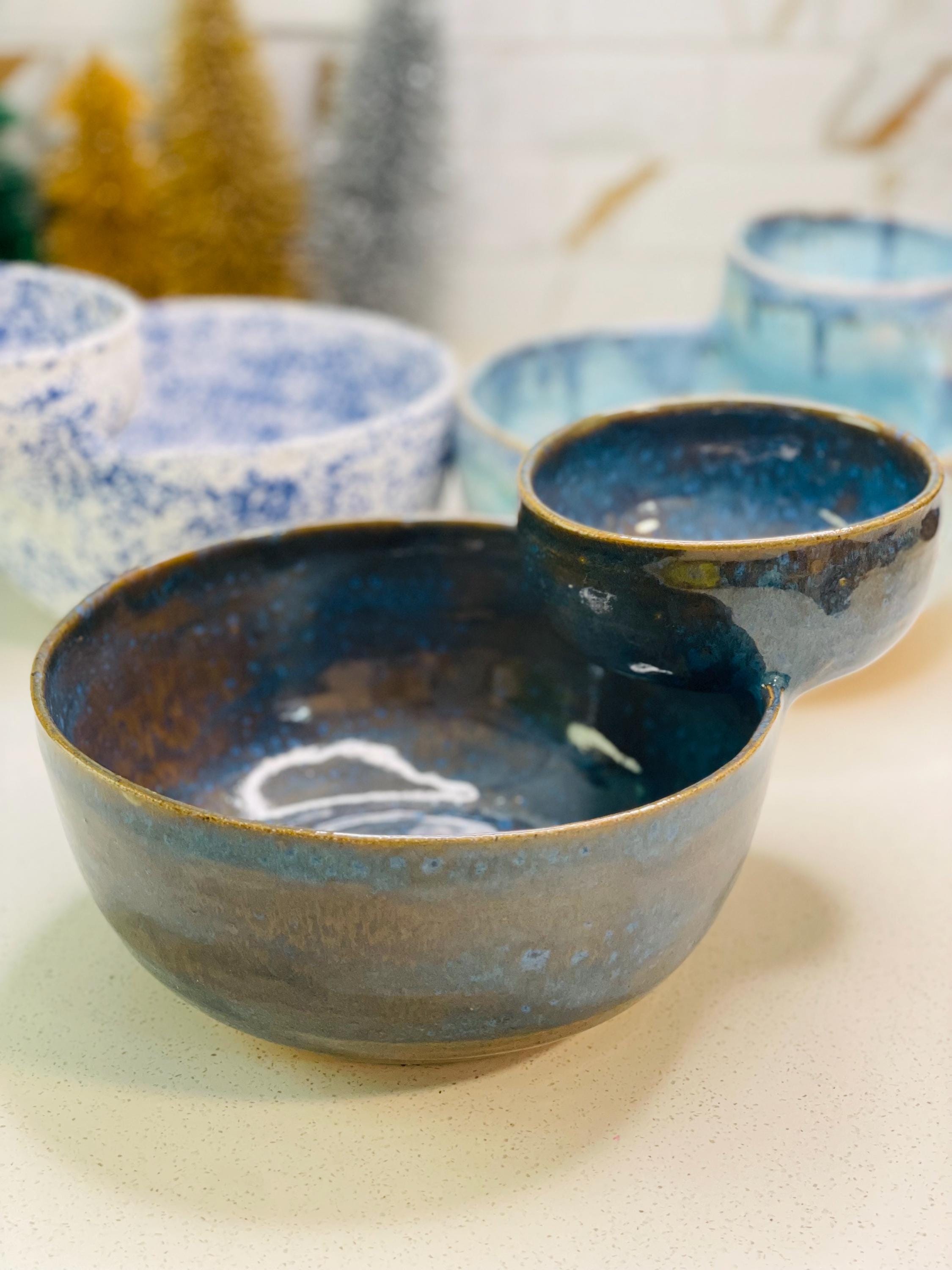 Handmade Ceramic/ Pottery Chip and Dip Bowl/ Queso Bowl Game Day - Etsy