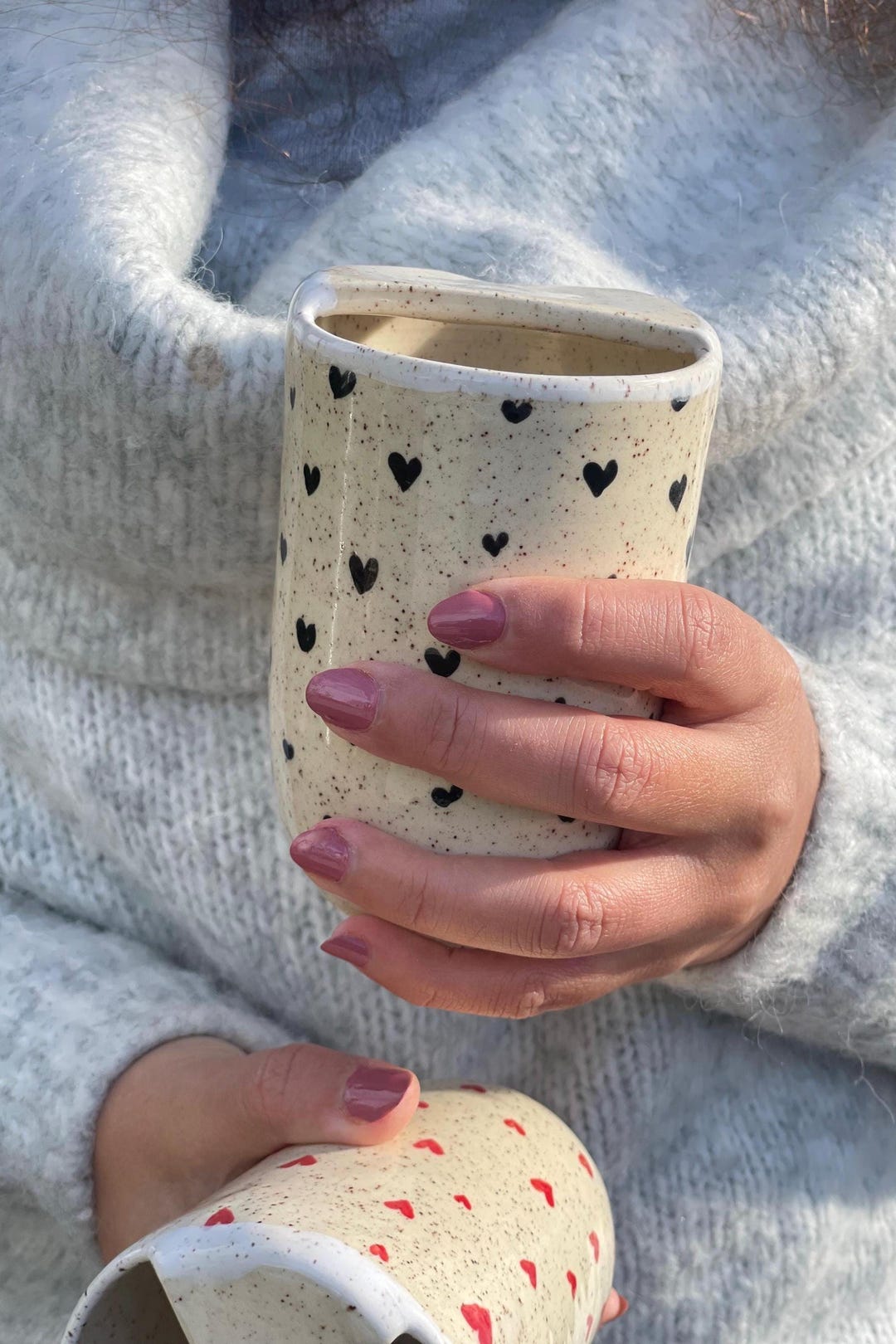 Handmade Ceramic Travel Mug / Ceramic To-go Mug / 12 Oz Pottery Tumbler ...