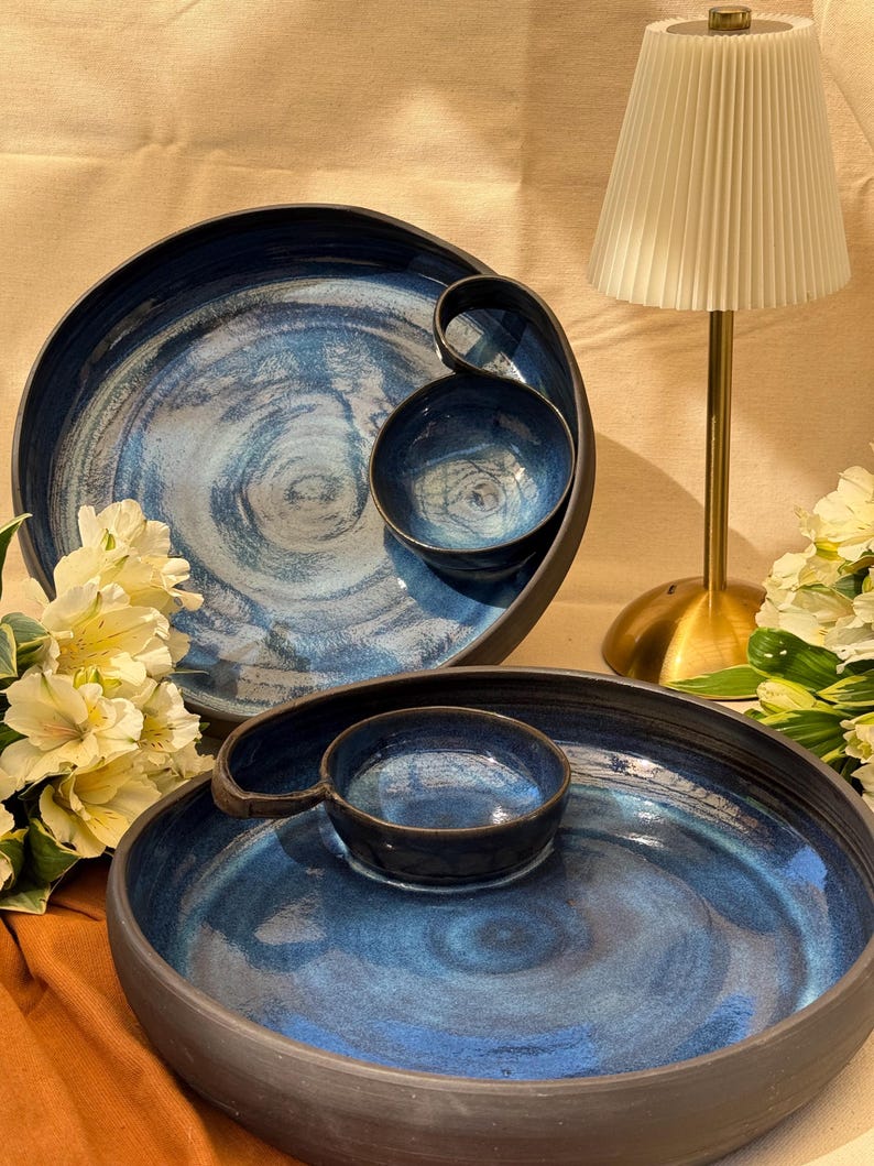 Handmade Ceramic/ Pottery Chip and Dip Bowl/ Queso Bowl Game Day - Etsy