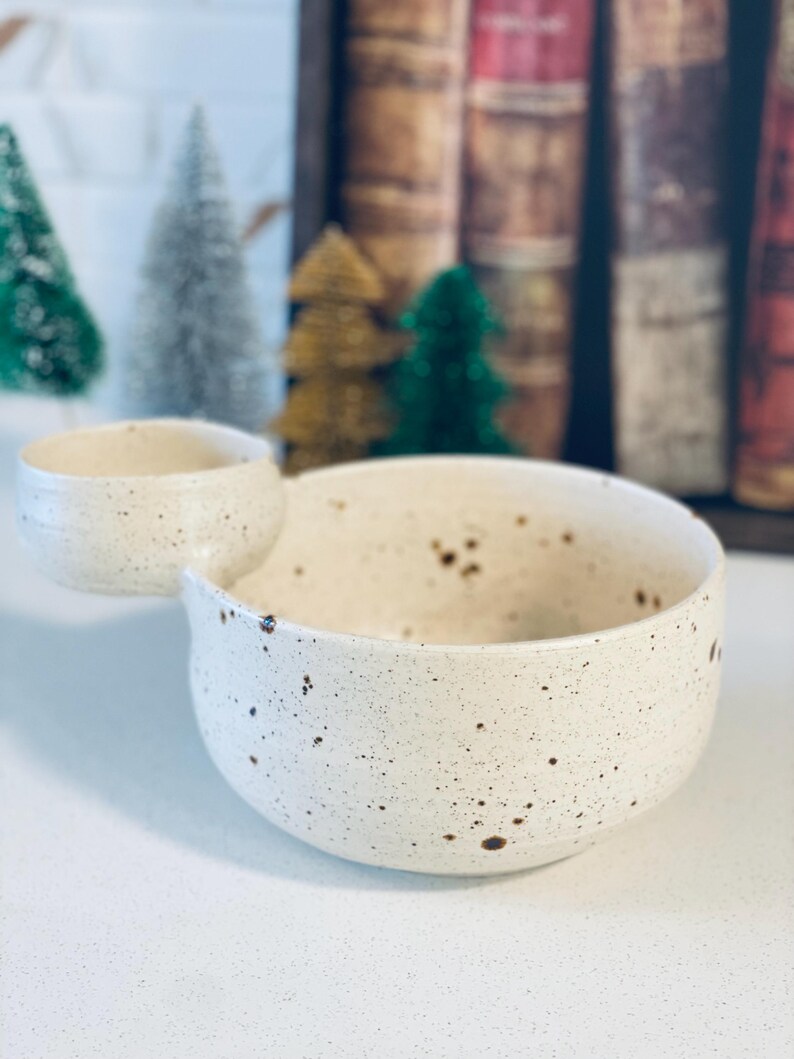 Handmade Ceramic/ Pottery Chip and Dip Bowl/ Queso Bowl Game Day - Etsy