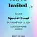 Special Event Invitation Template - Etsy