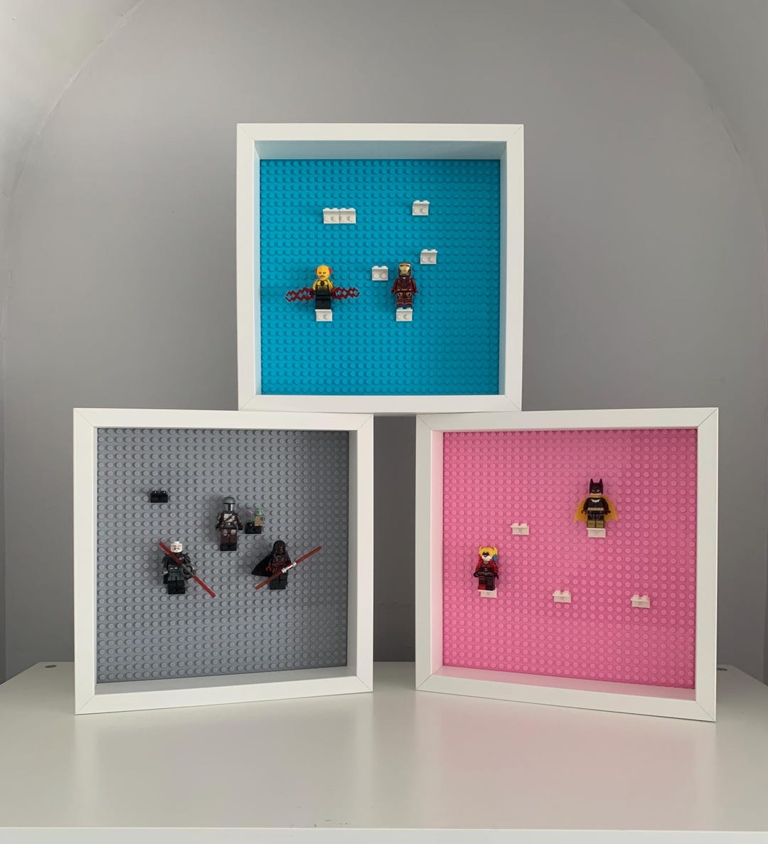 Deep LEGO Custom Minifigure Display Case White Display Frame Wall ...