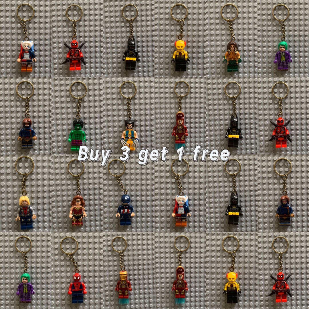 Superhero Minifigure Keyring/keychain Buy 3 Get 1 Free Hulk, Batman ...